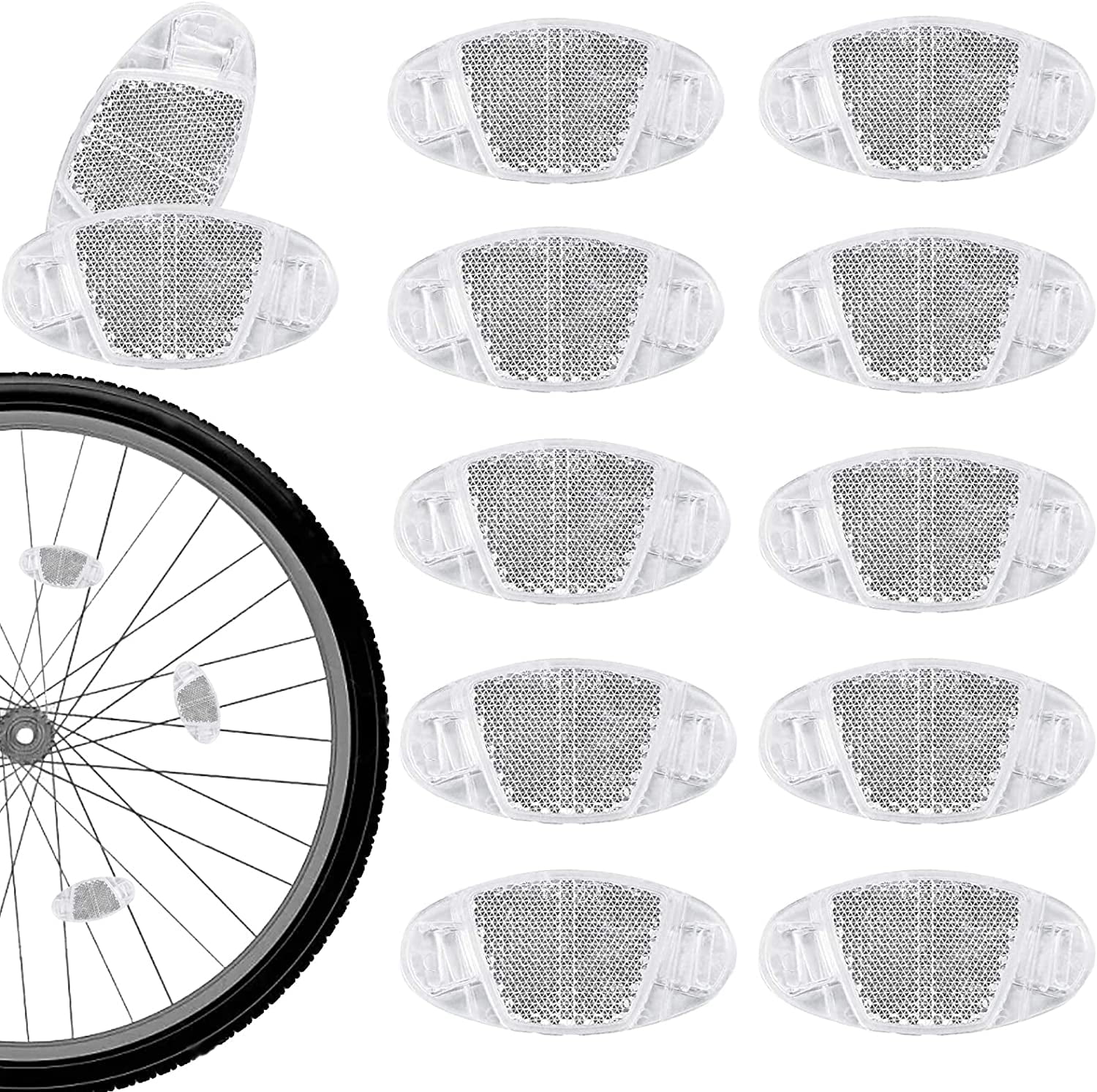 Reflectors for Bicycle Spoke, 12 Pieces Bicycle Reflector, Road Bike ...