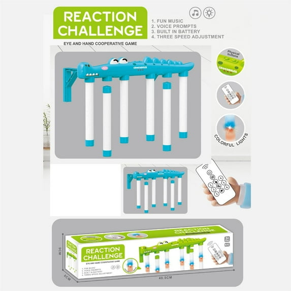 Reflex Game – Reflex Drop Sticks Challenge Game with Remote, 3 Adjustable Speed Reflective Drop ...