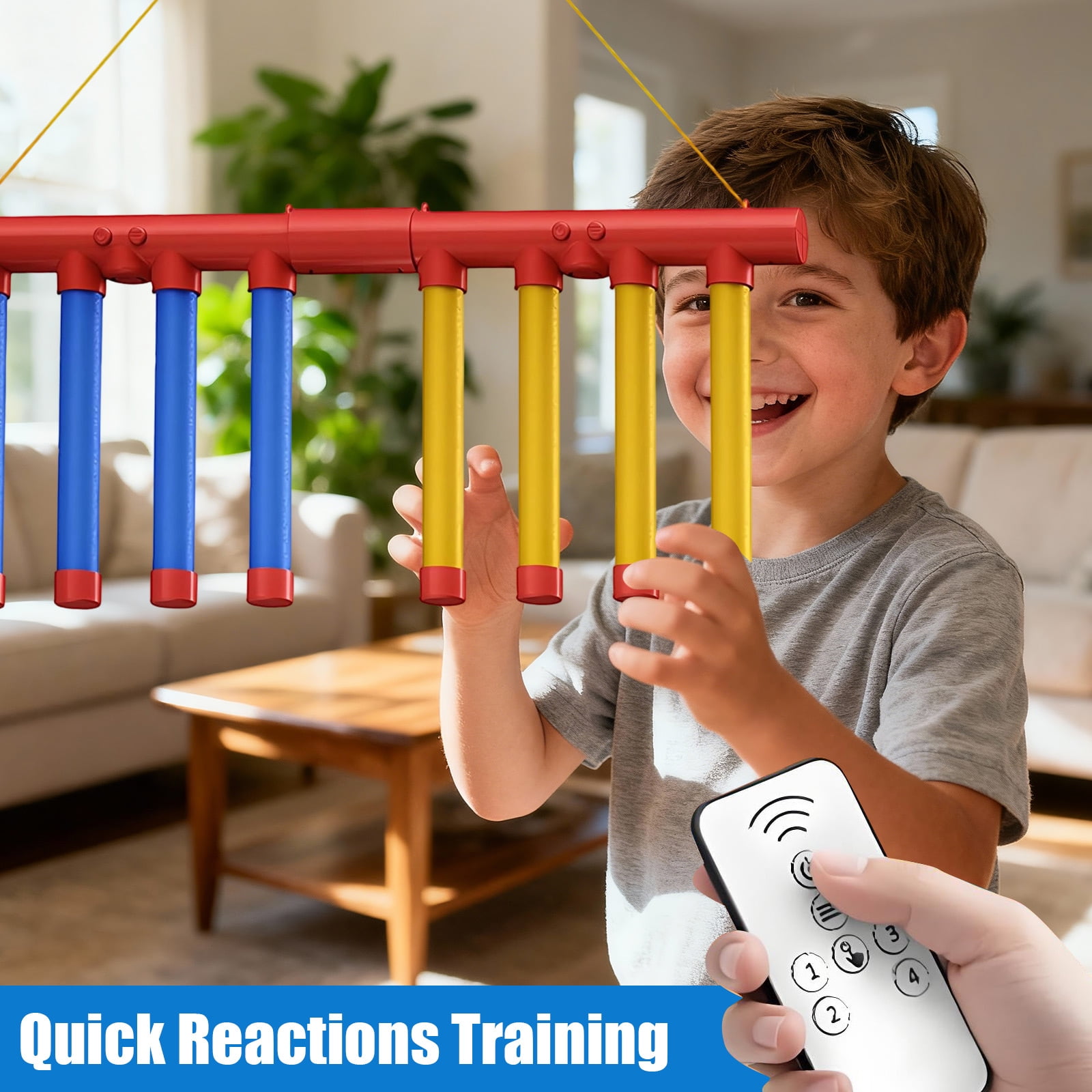 Reflex Game,Reflex Drop Sticks Challenge Game with Remote, Hand Eye ...