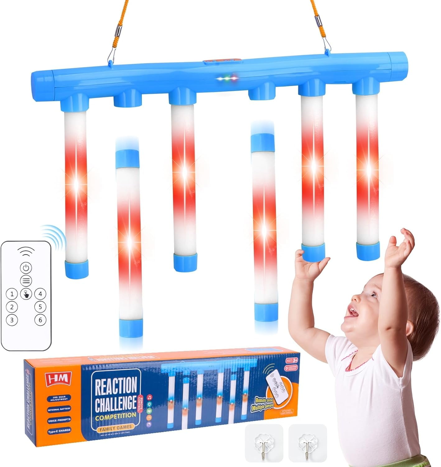 Reflex Stick Game, Reflex Light-Up Sticks Reaction Training Hand Speed ...