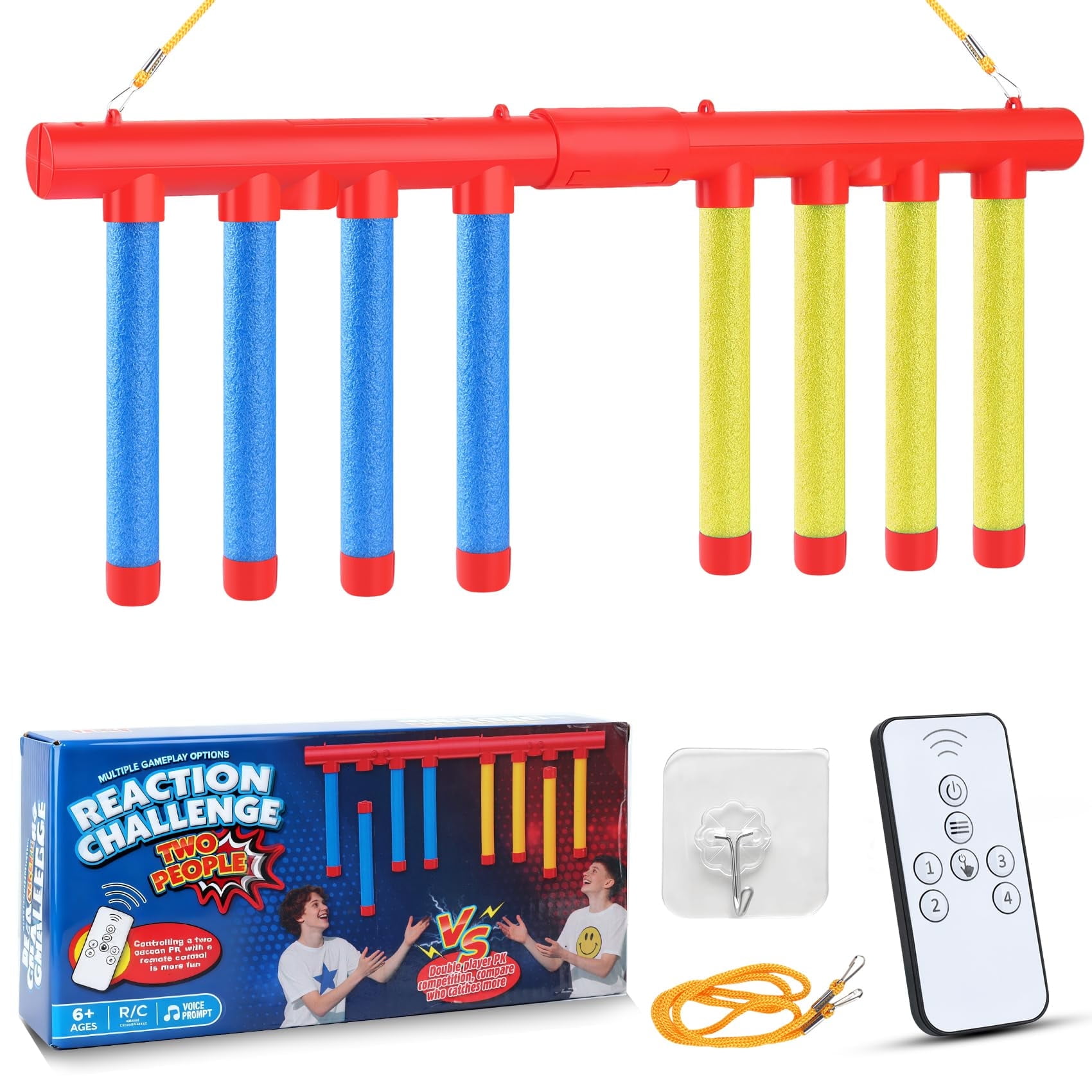 Reflex Sticks Challenge Game with Remote Control in 3 Speed Modes for ...