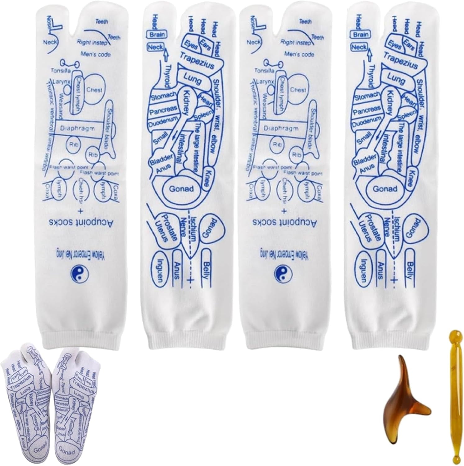 Reflex Therapy Socks, Reflexology Socks with Tools, Acupressure Foot ...