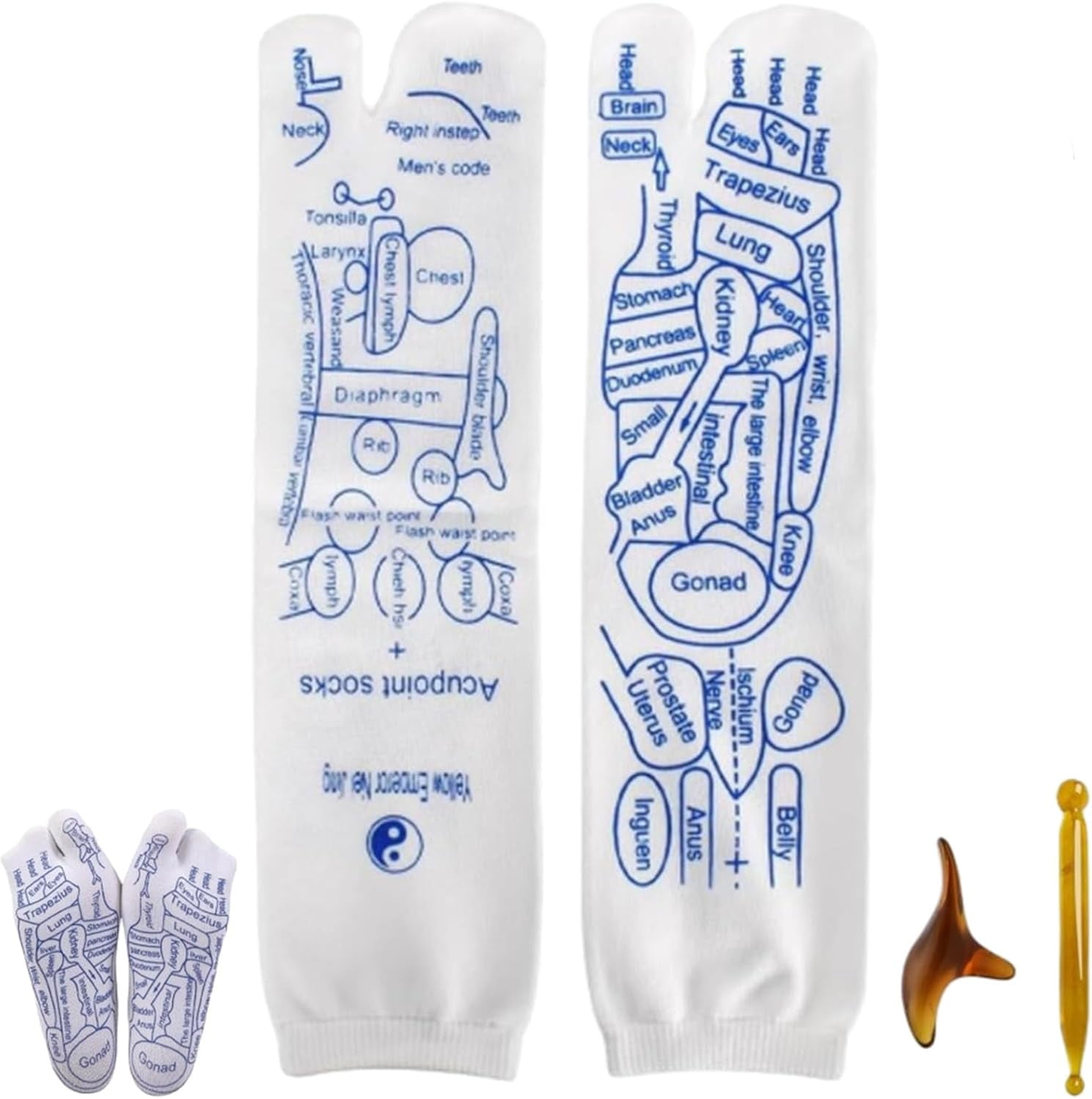 Reflex Therapy Socks, Reflexology Socks with Tools, Acupressure Foot ...