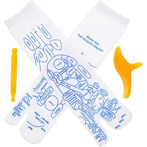 Reflexology Acupressure Socks Set for Men with Foot Massage Triangle ...
