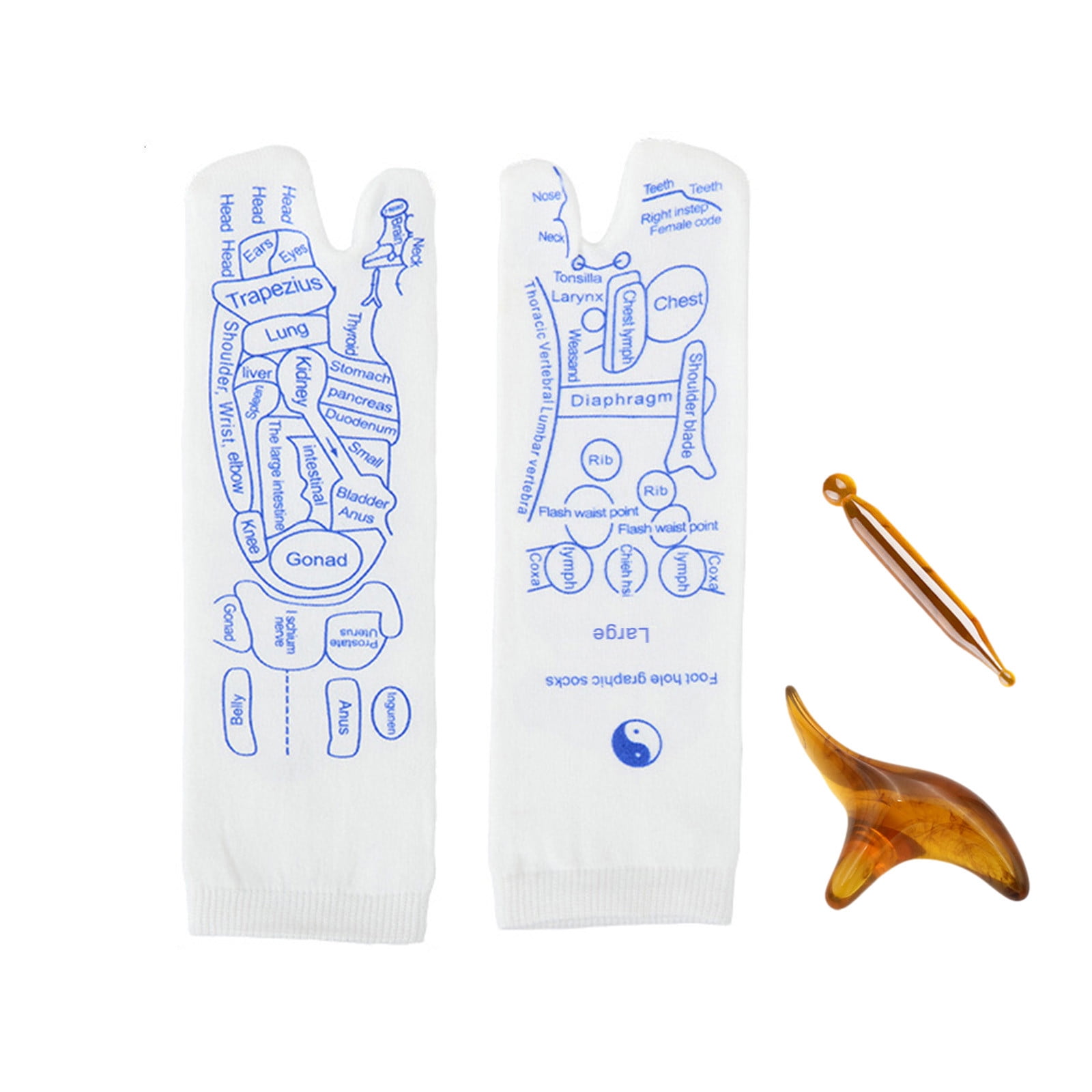 Reflexology Foot Massage Kit with Acupuncture and Massage Sticks for ...