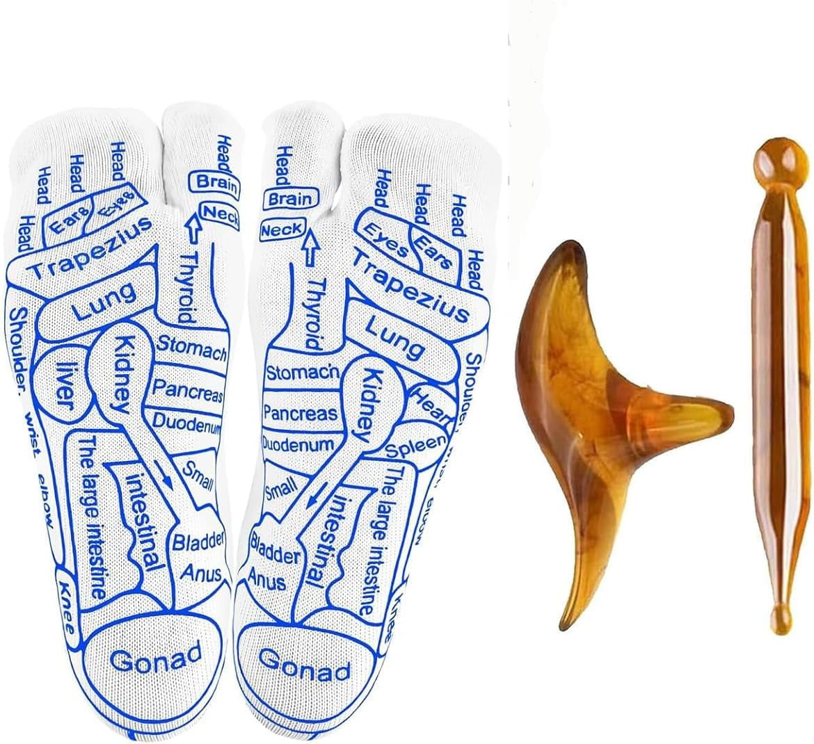 Reflexology Socks with Acupoint Massage Tool， Health Socks for ...