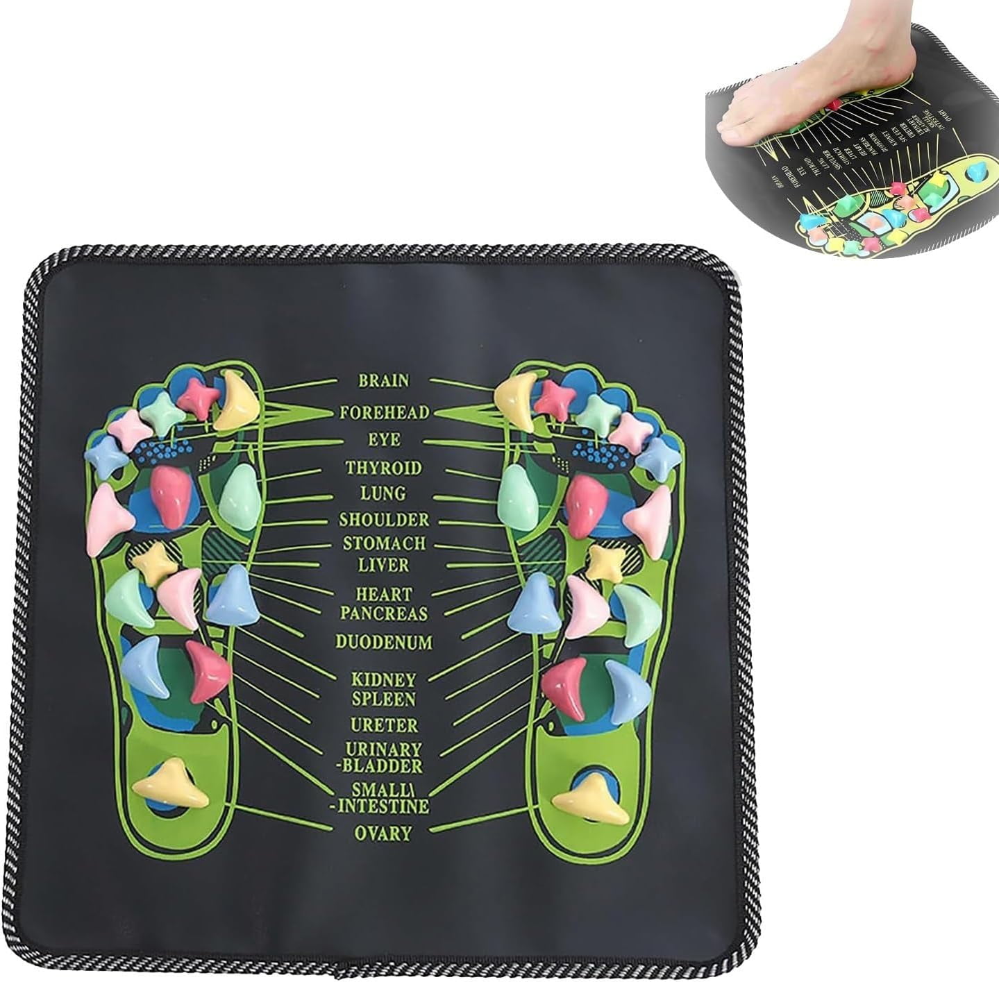 Reflexrelief Mat, Foot Massage Mat Acupressure, Acupoint Mat Ease ...