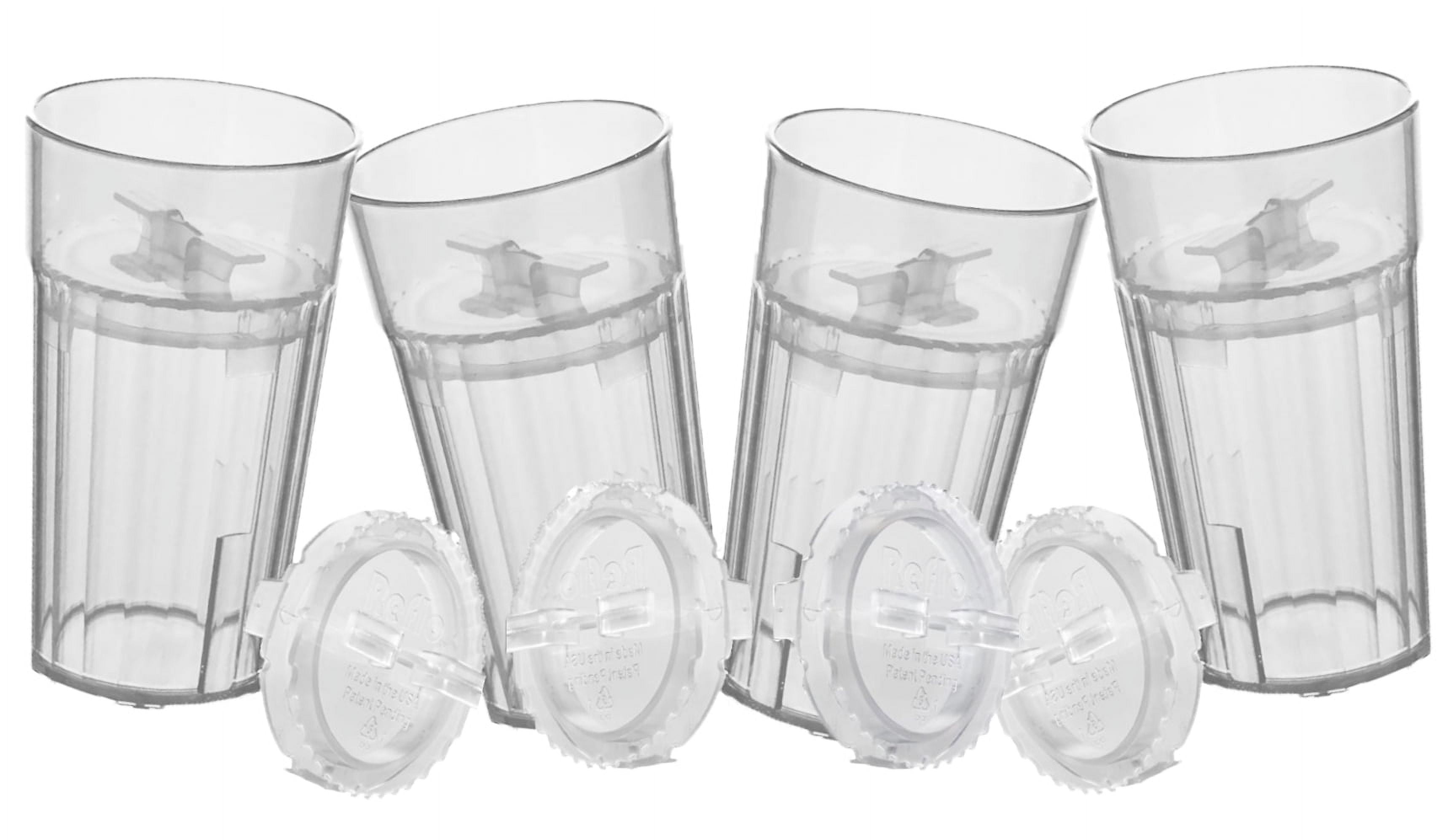 Reflo Smart Cup (Clear 4-Pack) Open Training Cup, Toddler Cup, No ...