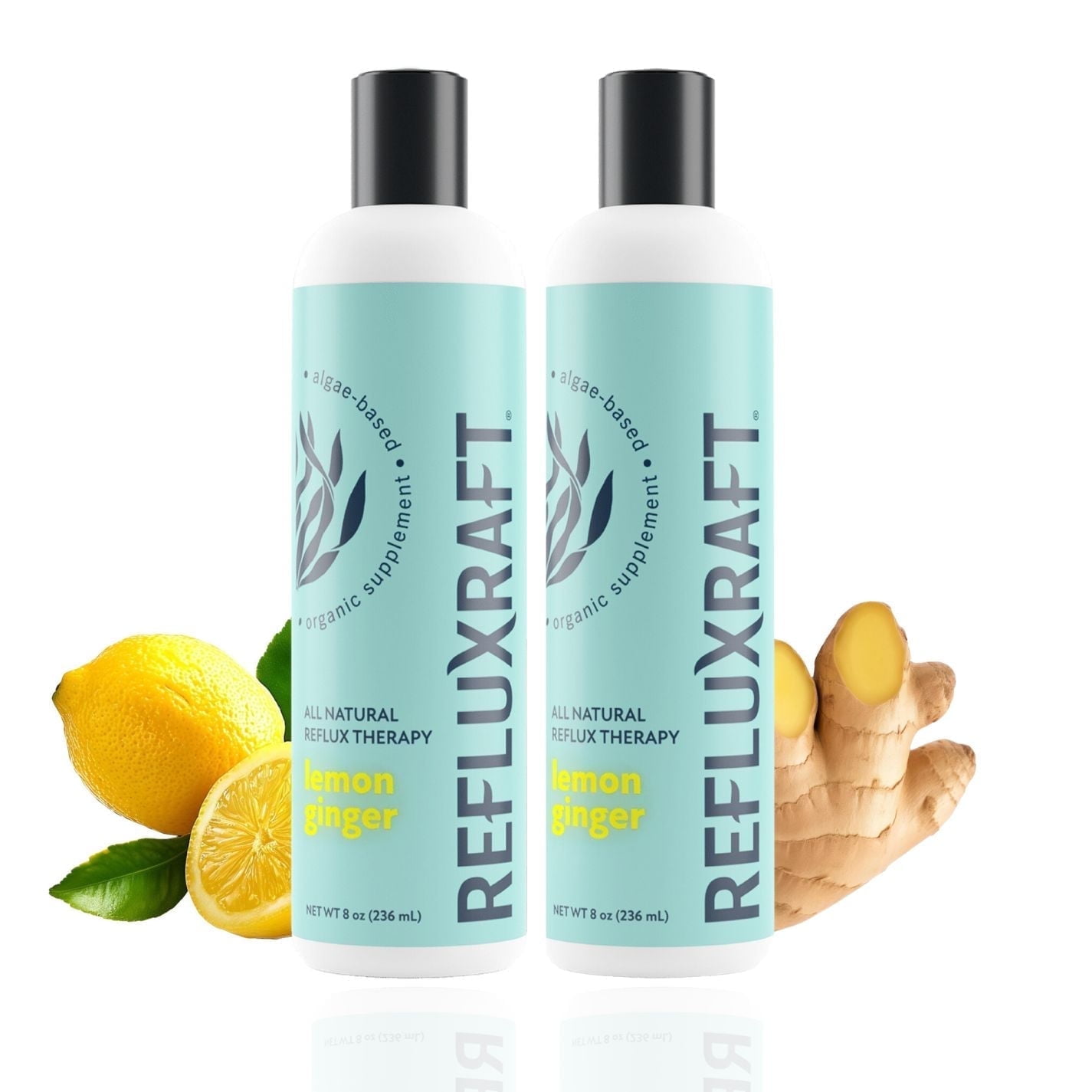 RefluxRaft Acid Reflux Supplement, Sodium Alginate, Sugar-Free, Lemon ...