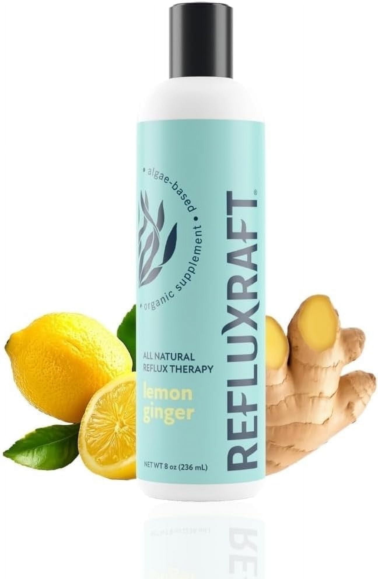 RefluxRaft Lemon Ginger Digestive Support Formula, Alginate for Acid ...