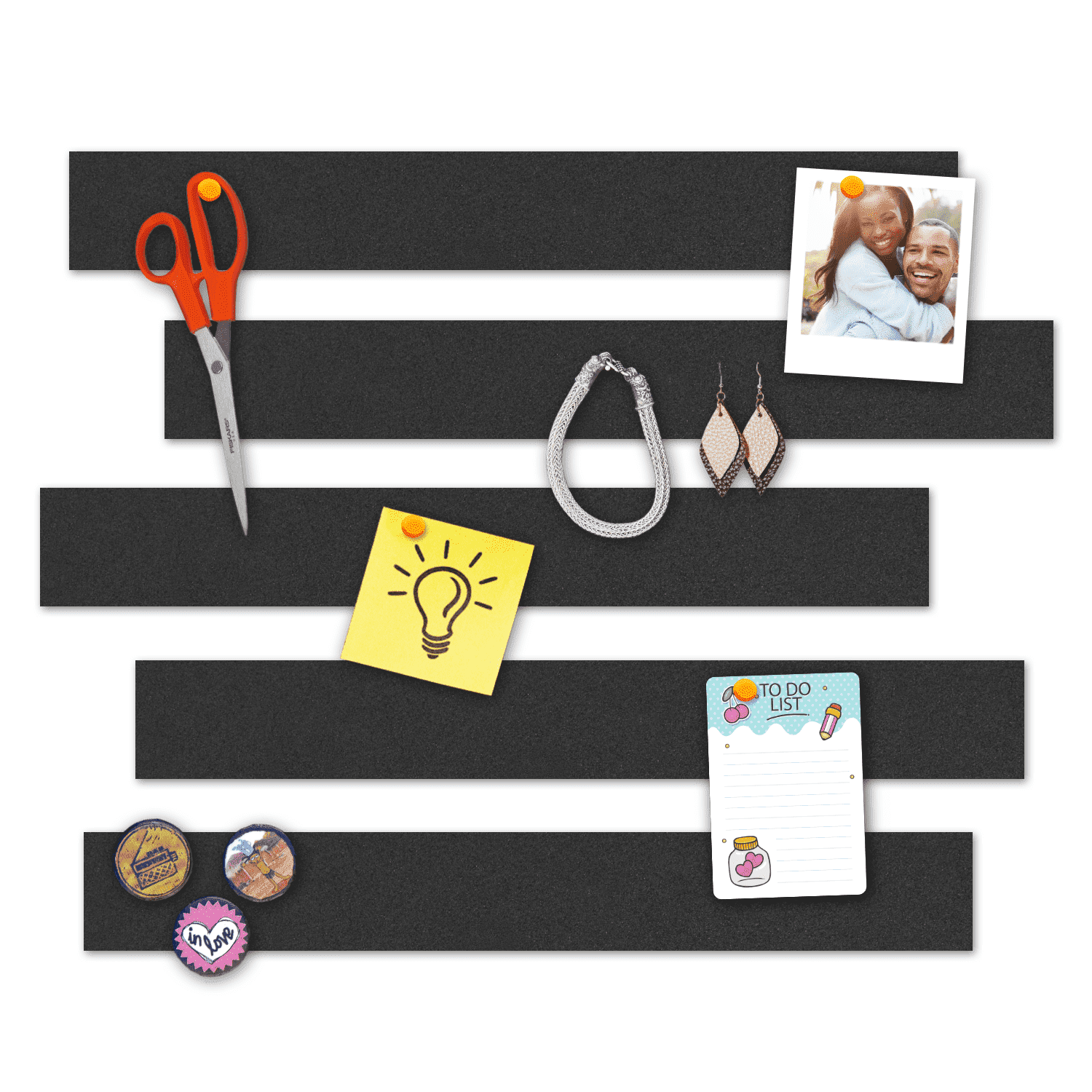 Refoamation Strips Pin Board (8-Pack) – Self-Adhesive Bulletin Boards ...