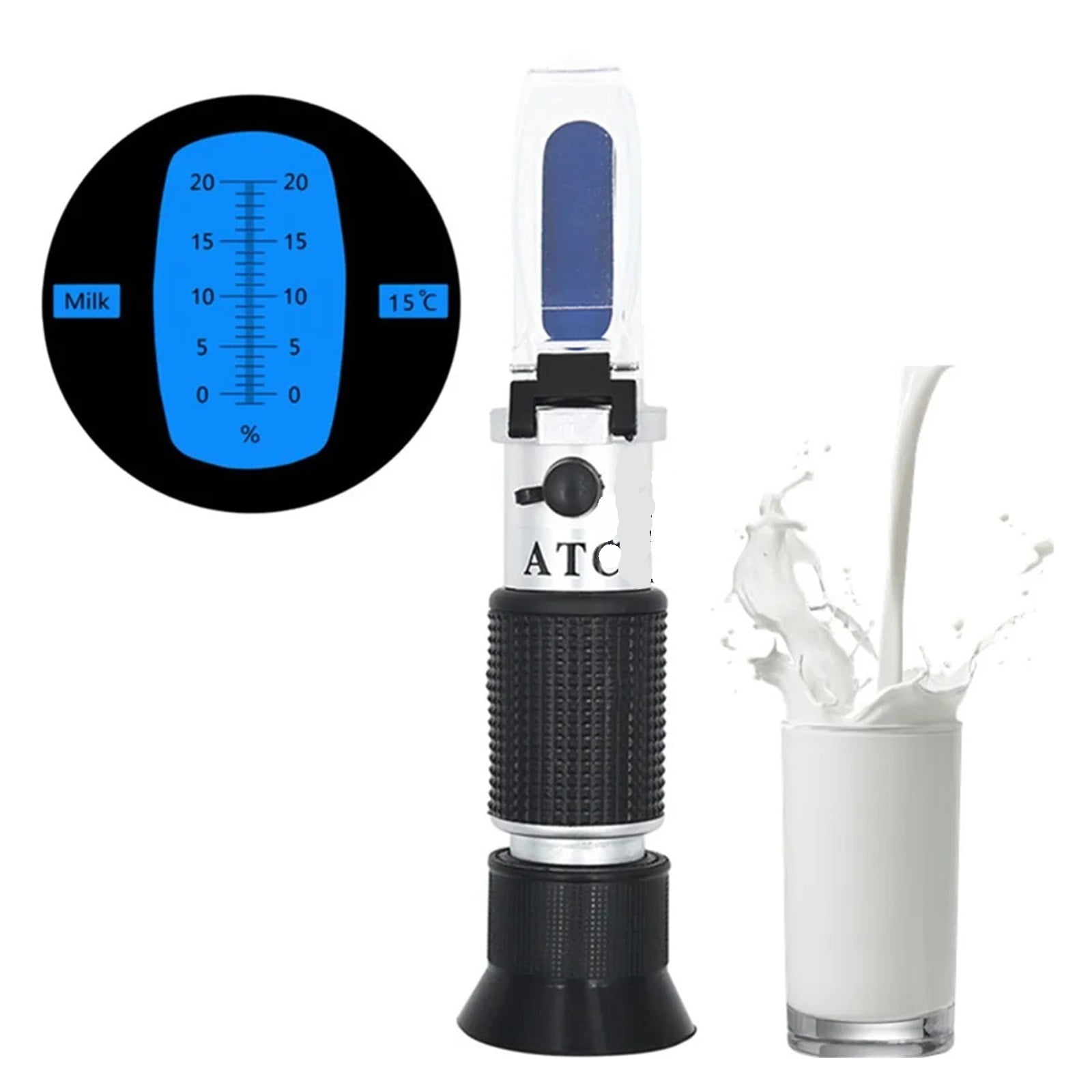 Refractometer 0-20% Sugar Brix Milk Measurement Accuracy ATC ...