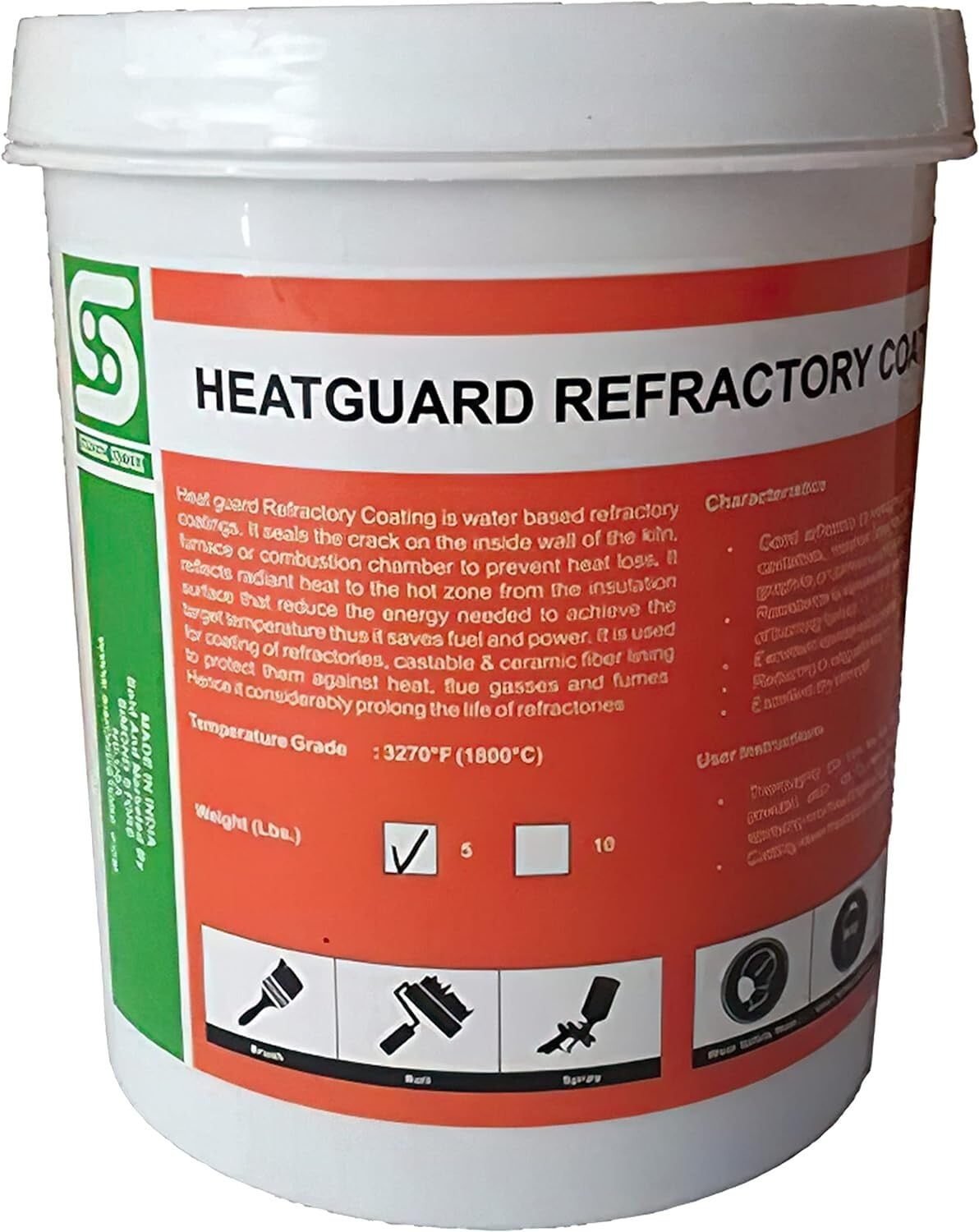 Refractory Coating For Ceramic Fiber Insulation 5 LBS Heat Guard ...