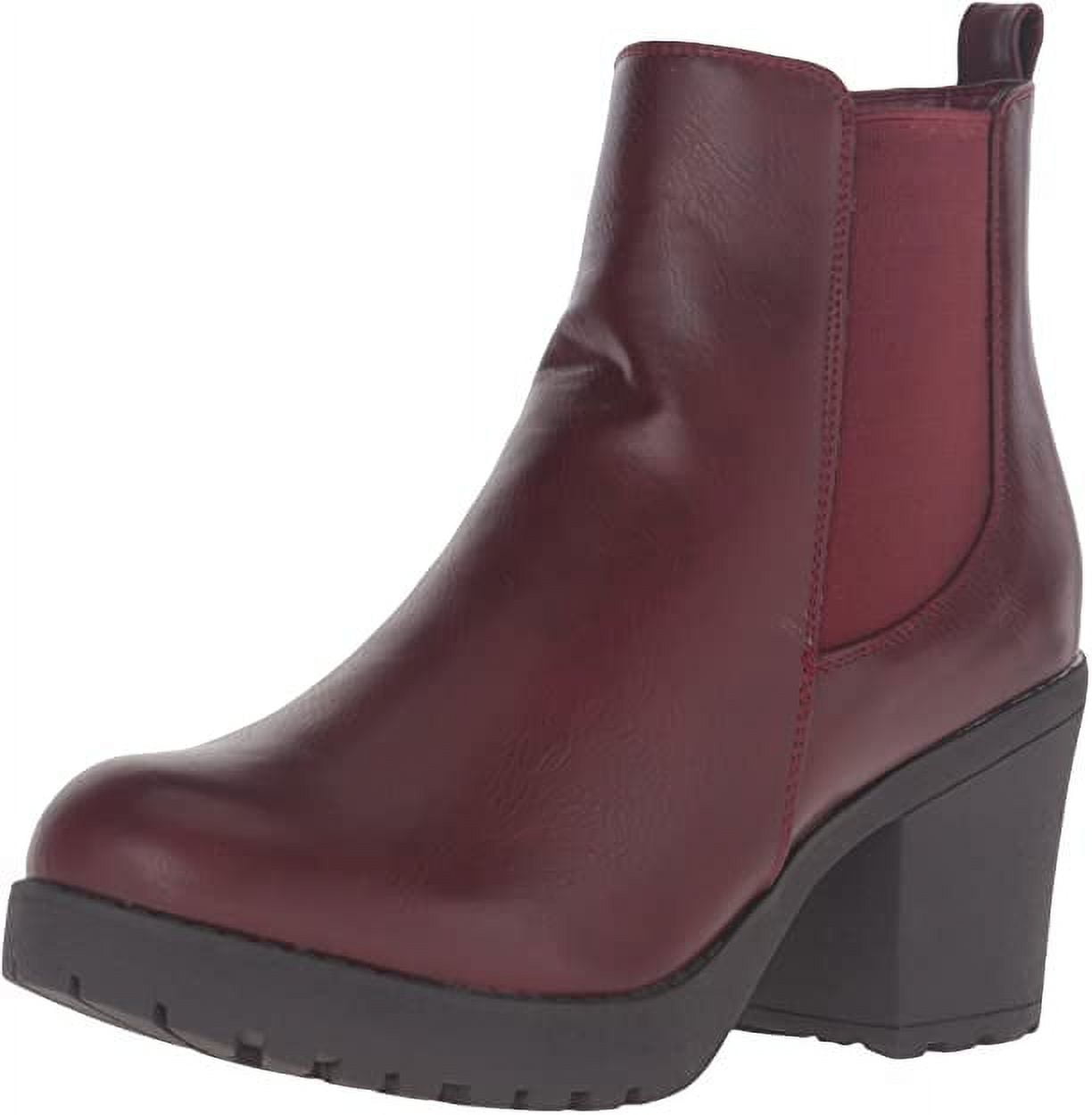 Refresh CLUB-01 Women's Elastic Panel Rounded Toe Block Heel Ankle ...