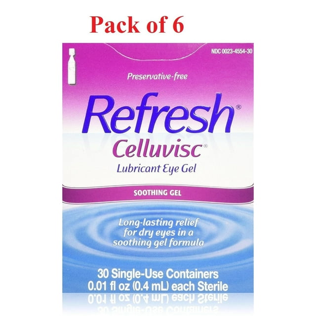 Refresh Celluvisc Single-Use Lubricant Eye Gel, Preservative Free, Long ...
