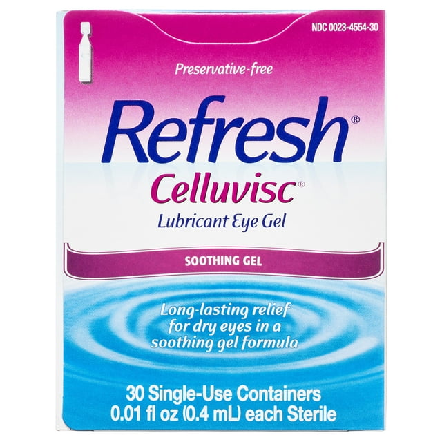 Refresh Celluvisc Lubricating Eye Gel, 0.01 fl oz, 30 Ct - Walmart.com
