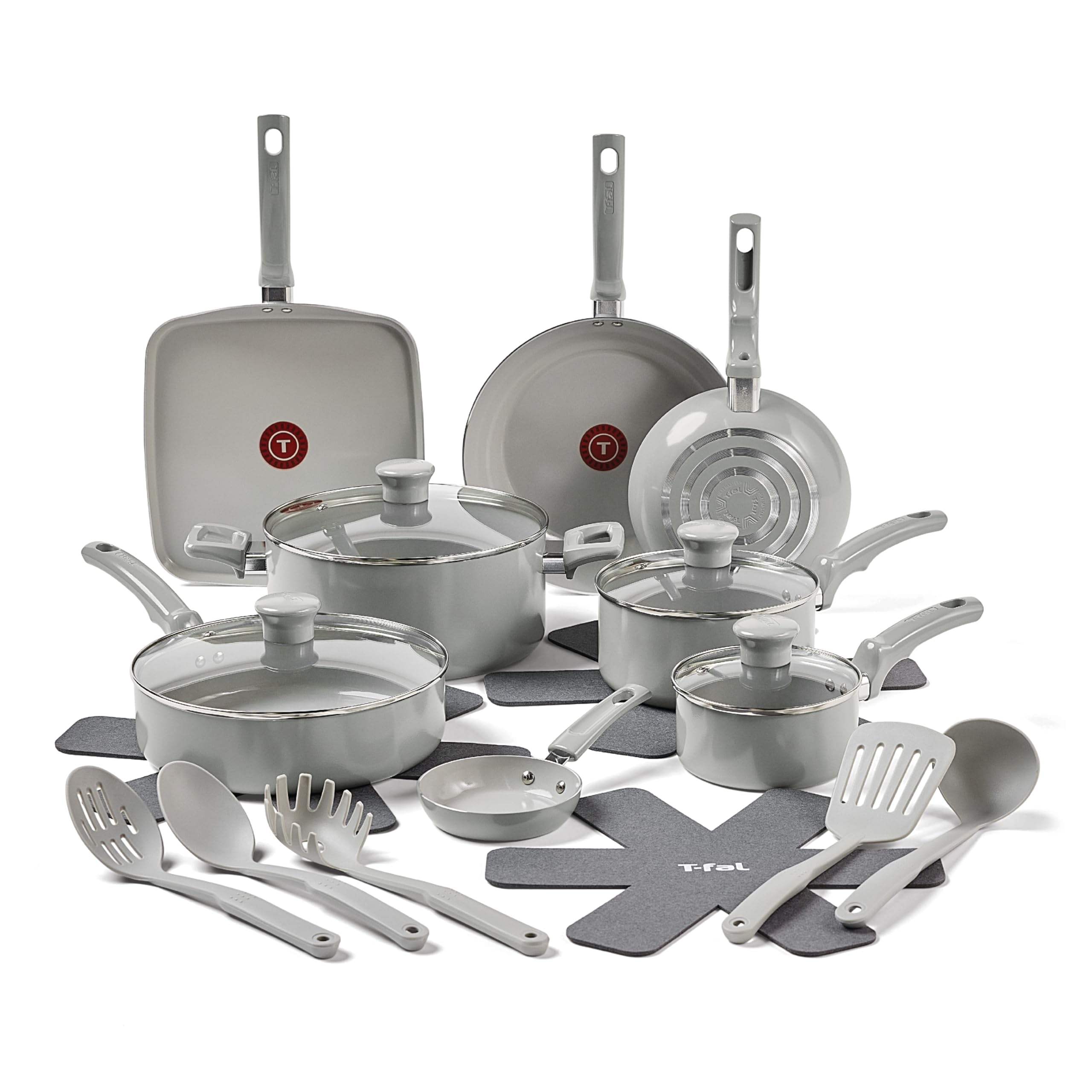 Refresh Ceramic, Ceramic Non Stick Cookware Set 20 Piece, Oven Broiler ...