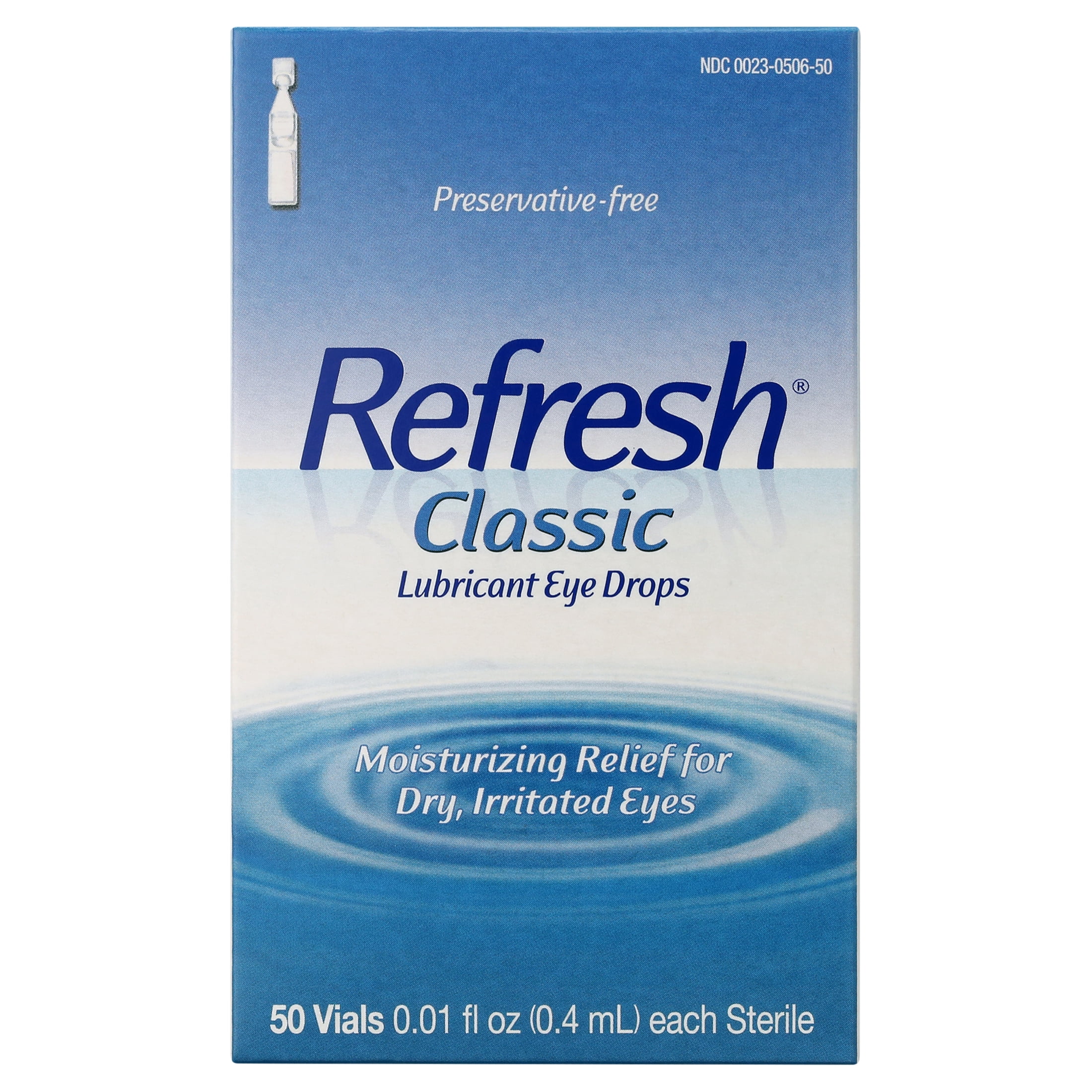 Refresh Classic Lubricant Eye Drops Preservative-Free Tears, 0.4 ml, 50 ...