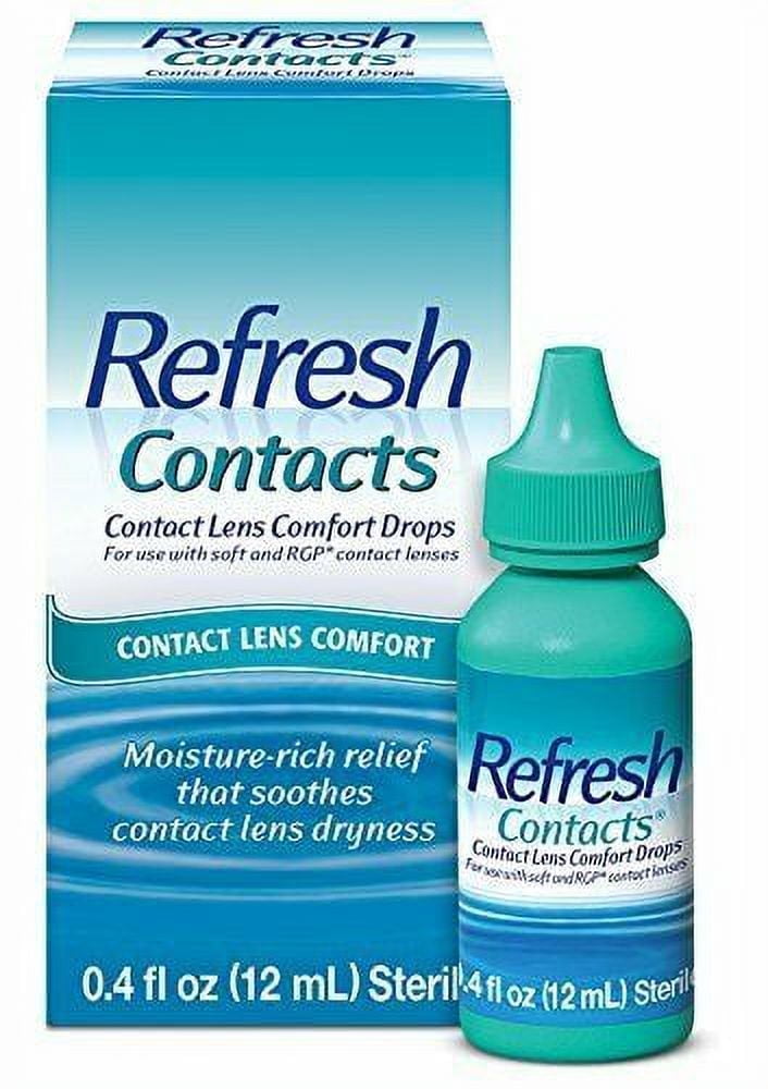 Refresh Contact Lens Comfort Eyecare, Lubricating & Moisture Drops, 0.4 ...