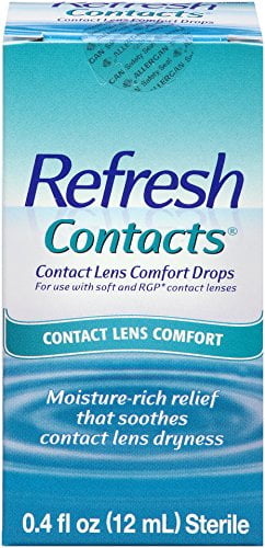 Refresh Contacts Contact Lens Comfort Drops 0.4 fl oz (12 ml) Each ...