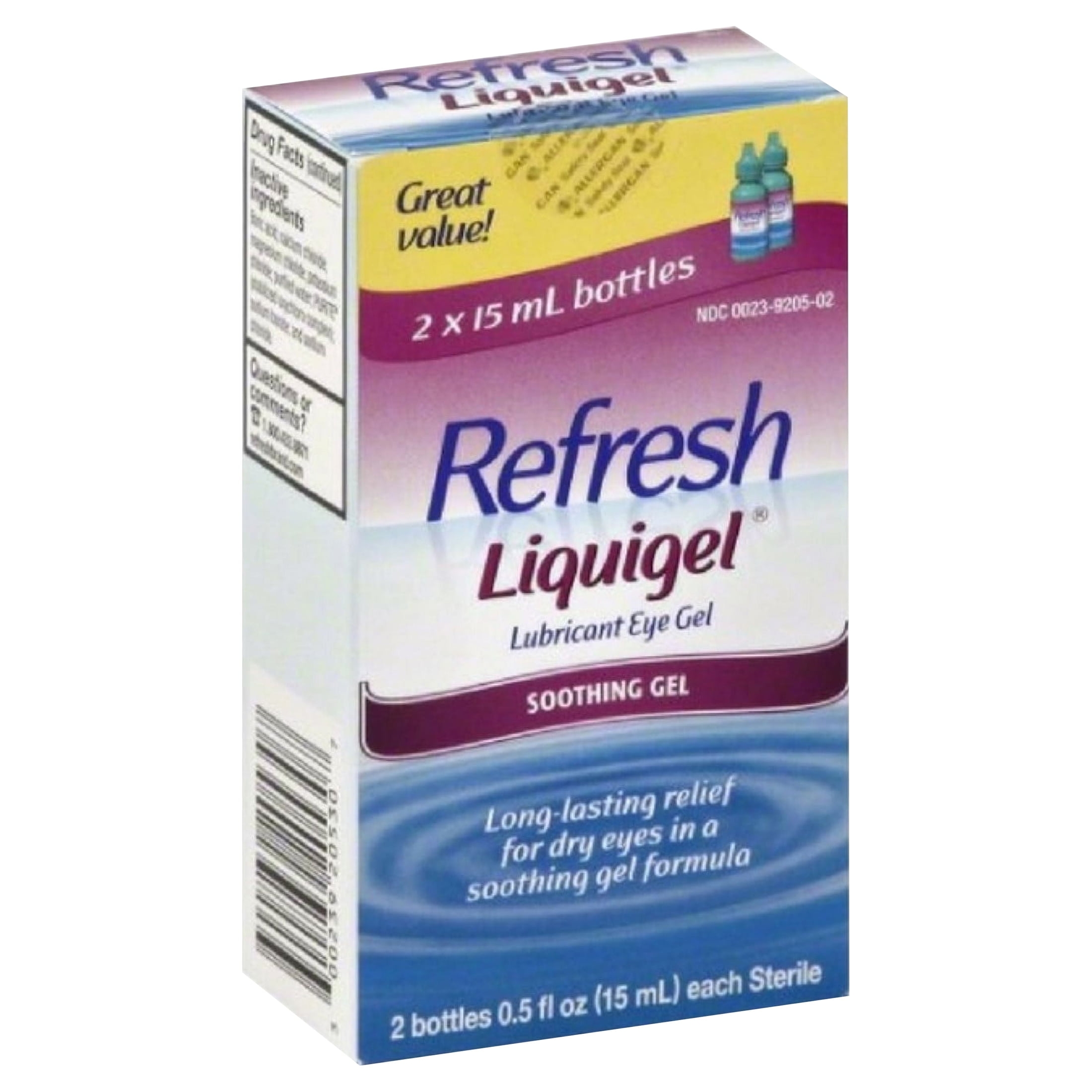 REFRESH Liquigel Lubricant Eye Drops, Extra Moisturizing, 2x15mL ...
