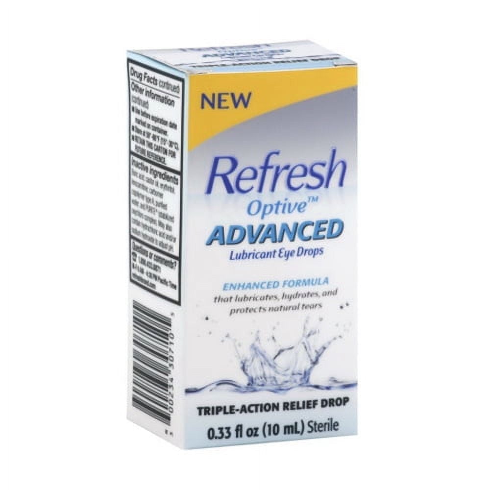 Refresh Optive Advanced Lubricant Eye Drops - 10 Ml, 6 Pack - Walmart.com