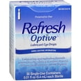 Refresh Optive Lubricant Eye Drops Long-Lasting Hydration Single Use ...