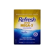 REFRESH Optive Mega-3 Lubricant Eye Drops, Preservative-Free, 30 Single ...