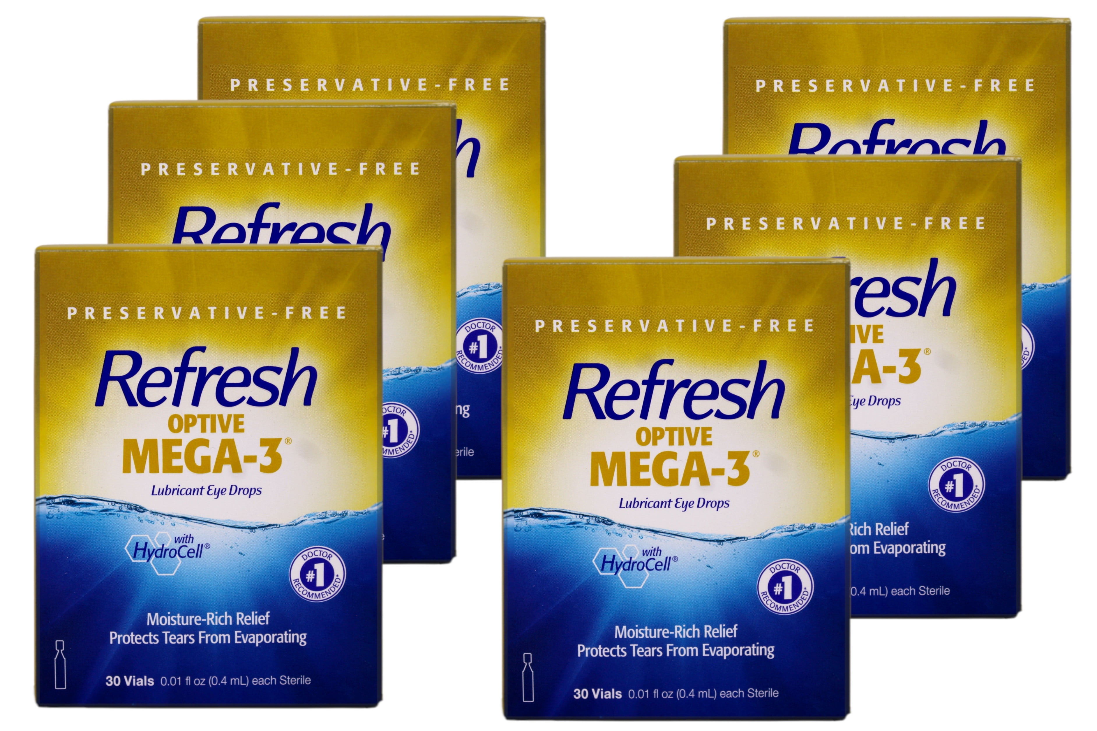 Refresh Optive Mega-3 Lubricant Eye Drops, Preservative-Free, 0.01 fl ...