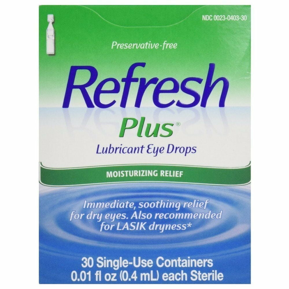 Refresh Plus Natural Tears Lubricant Eye Drops Preservative Free