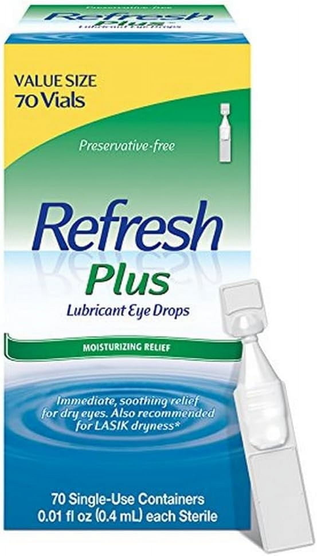 Refresh Plus Lubricant Eye Drops, Value Size, 70-0.01 Fluid Ounce (0.4 ...