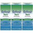 Refresh Tears Lubricant Eye Drops, 0.5 fl oz,15mL each Sterile- Value ...