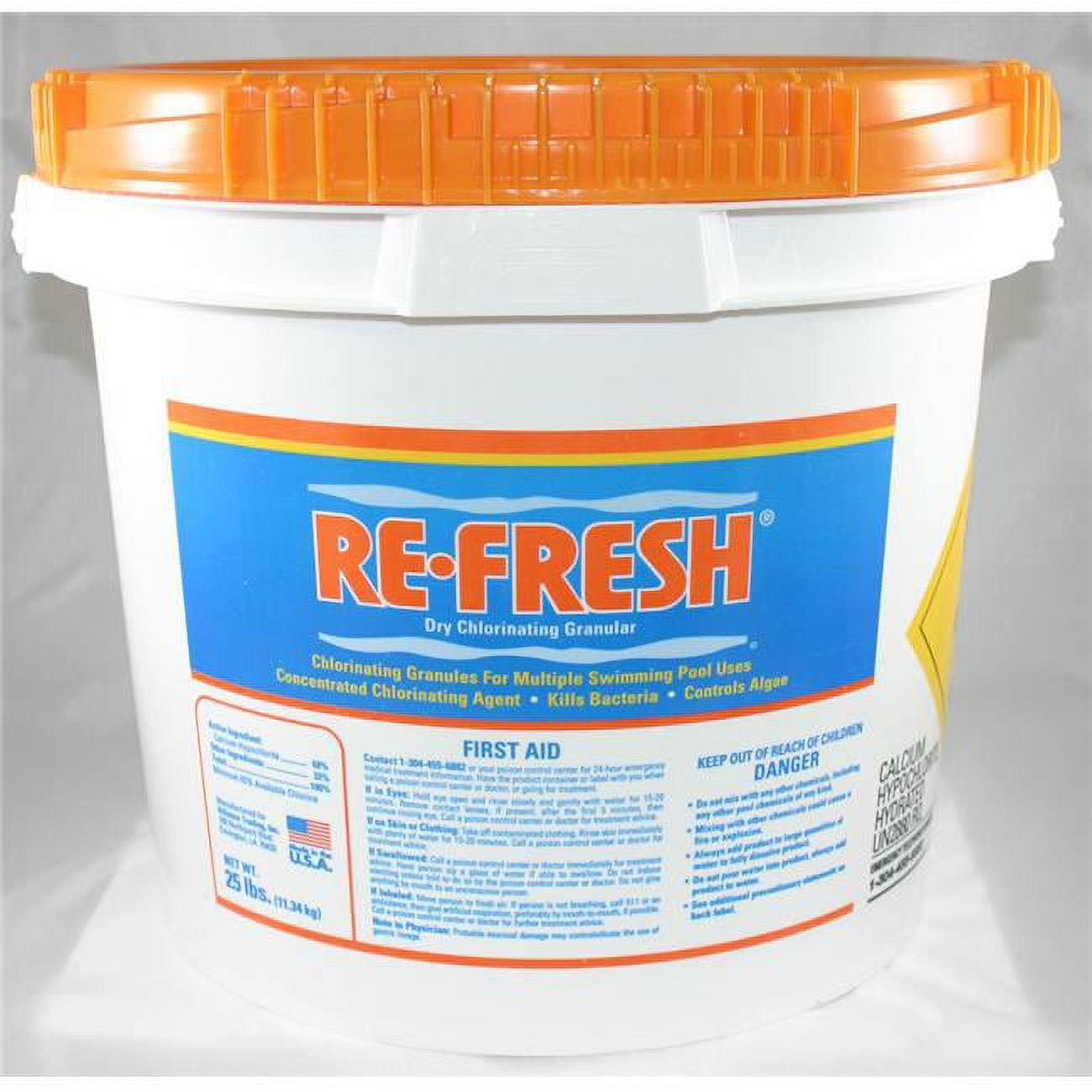 Refresh 25 lbs Chlorine Swimming Pool Chemical Shock - Controls Algae ...