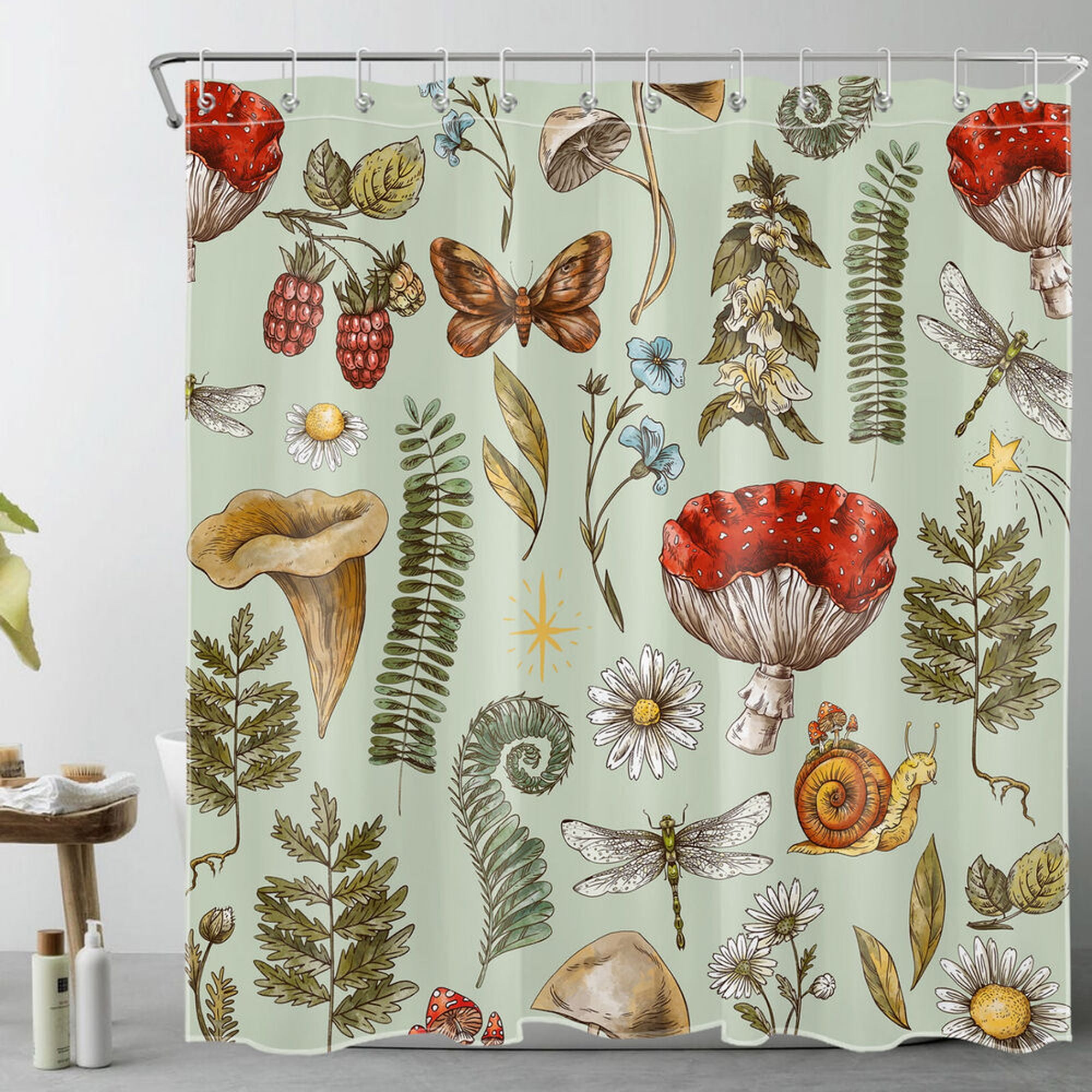 Refresh Your Bathroom with a Floral Oasis: Revitalizing Shower Curtain ...