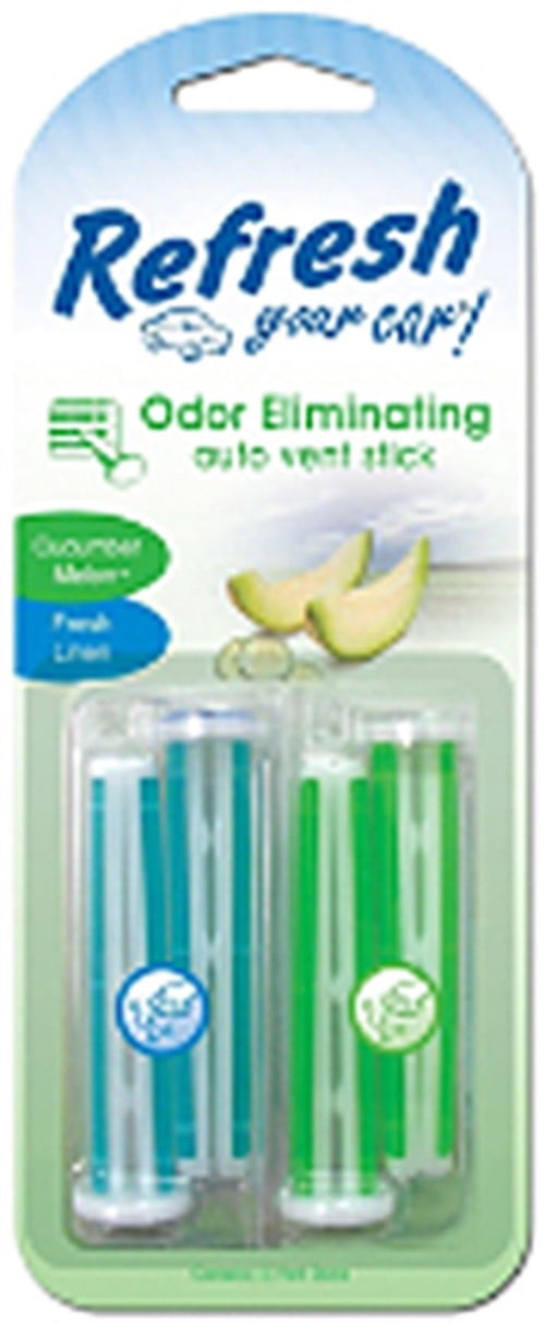 Refresh Your Car! Auto Vent Sticks! Cucumber Melon / Fresh Linen Scent ...