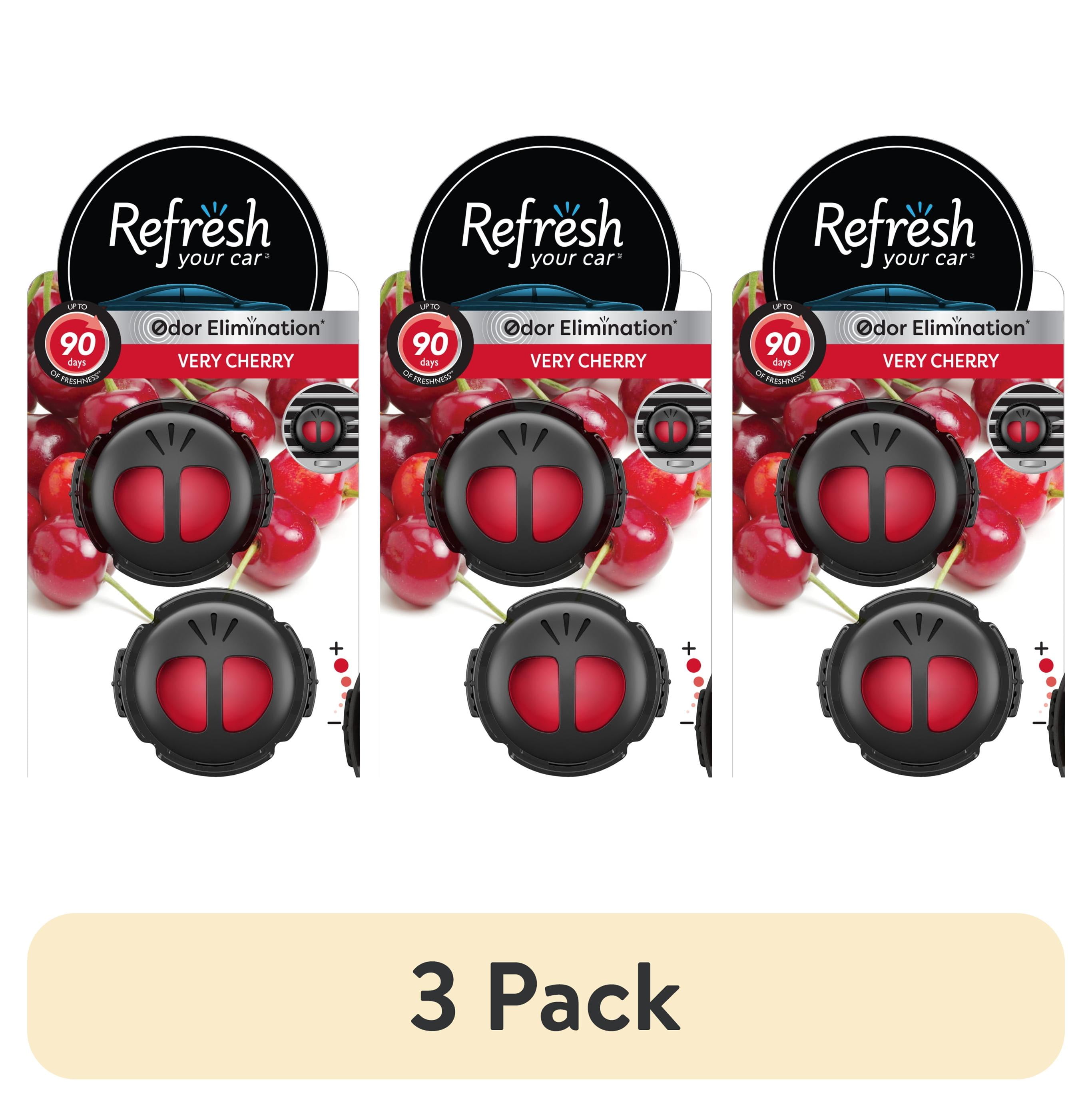 (3 pack) Refresh Your Car Mini Diffuser Car Air Fresheners, Very Cherry ...