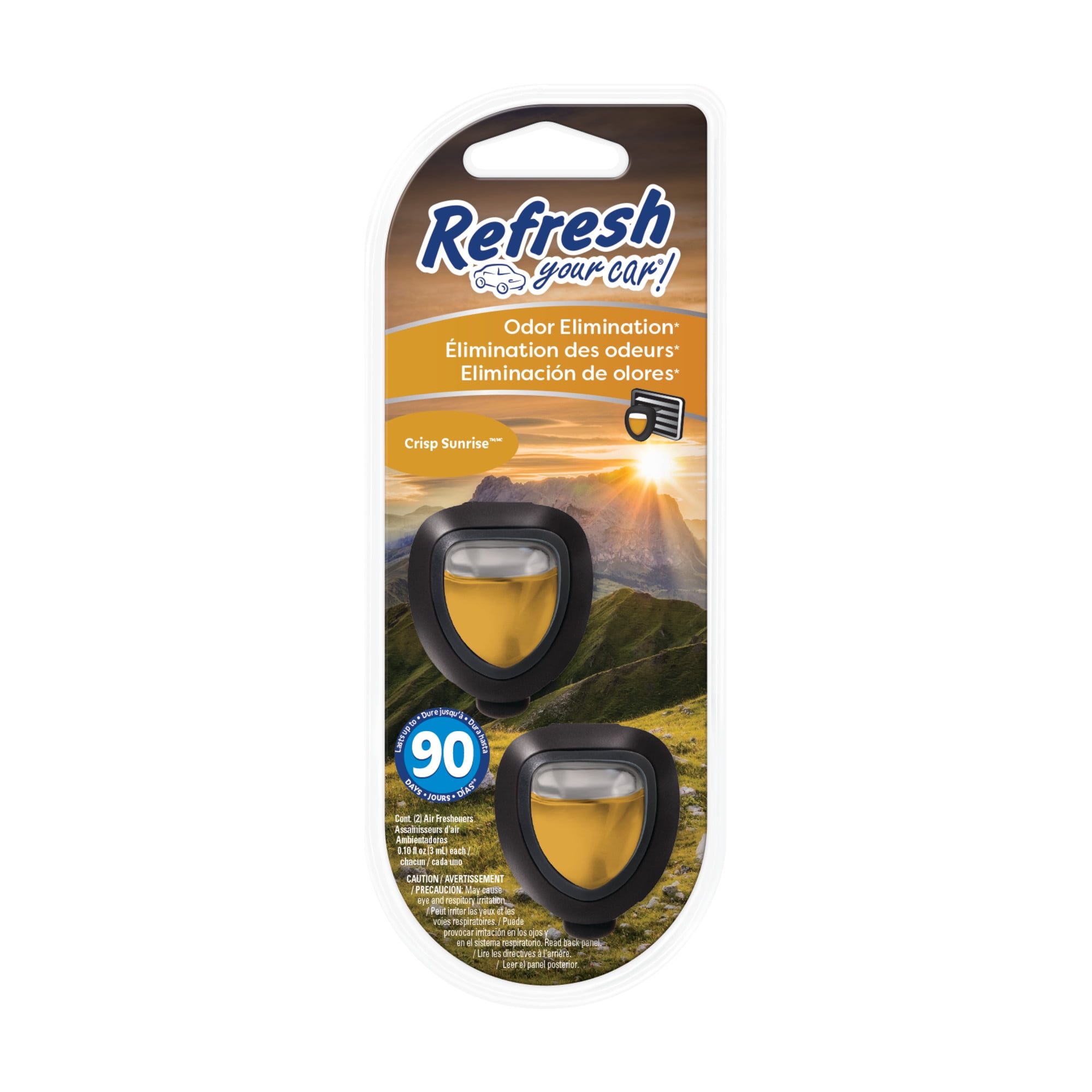 Refresh Your Car! Mini Diffusers (Crisp Sunrise Scent, Pack of 2 ...