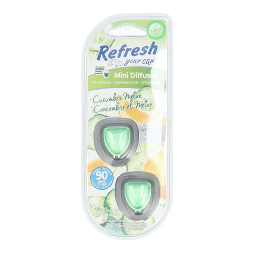 Refresh Your Car Mini Diffusers Cucumber Melon, 2 Ct - Walmart.com