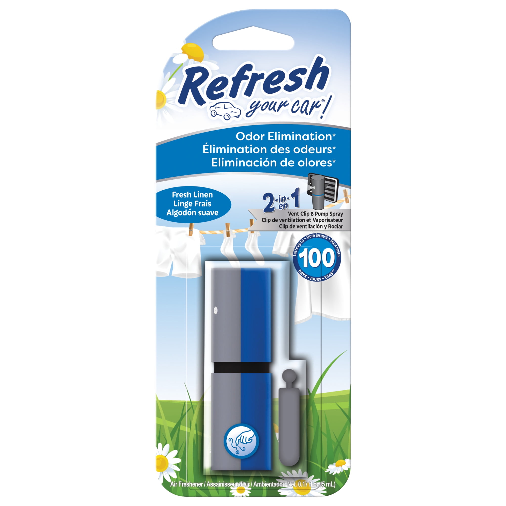 Refresh Your Car! Vent Air Freshener (Fresh Linen CS Scent, 1 Pack ...