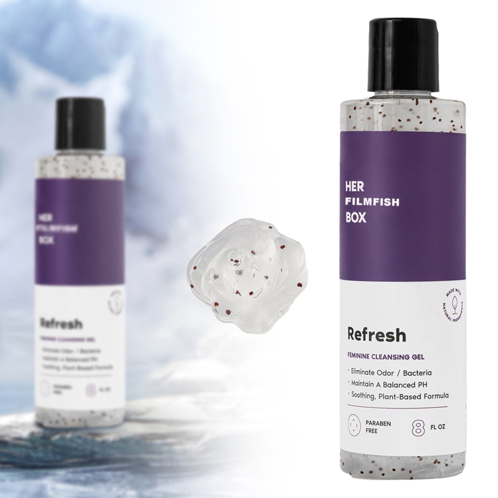 Refresh pH Balancing Shower Gel - Natural Feminine Hygiene Solution for Gentle Cleansing, Odor ...