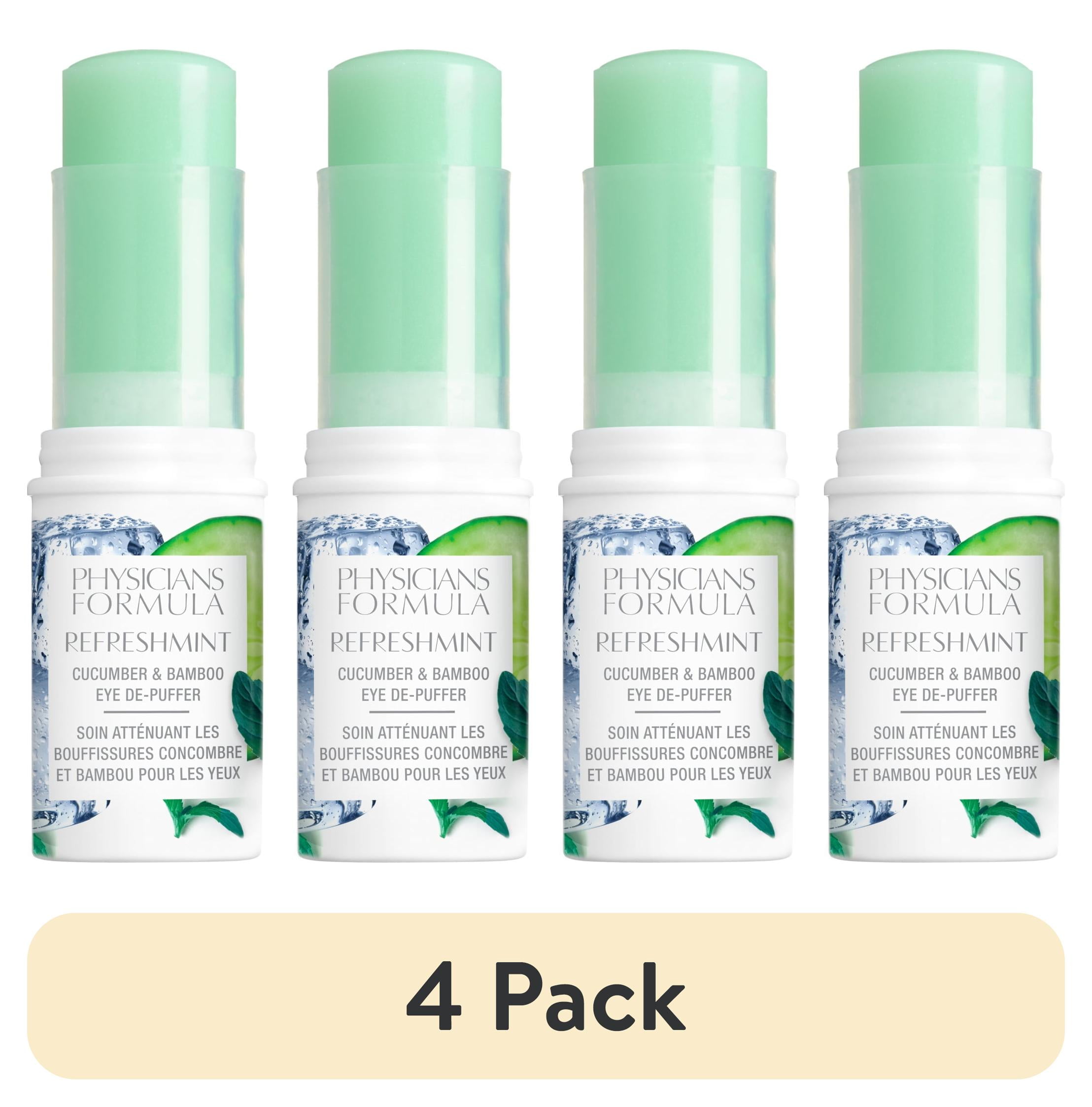 (4 pack) RefreshMint Cucumber & Bamboo Eye De-Puffer - Walmart.com