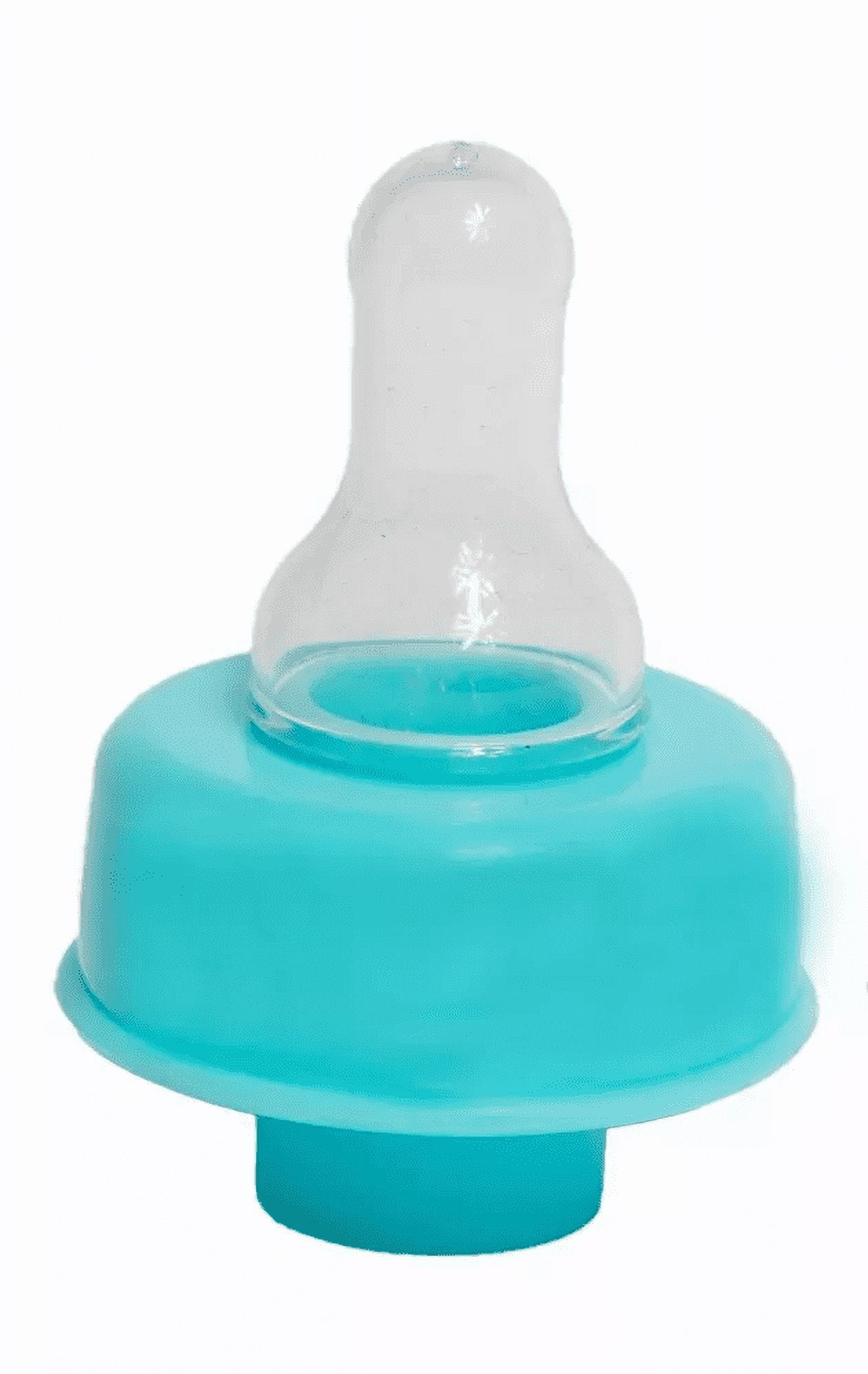 BLUE Nipple Top Baby Universal Bottle Adapter, fits Most Water Bottles ...