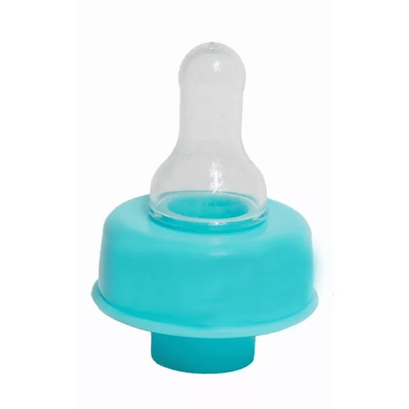 BLUE Nipple Top Baby Universal Bottle Adapter, fits Most Water Bottles ...