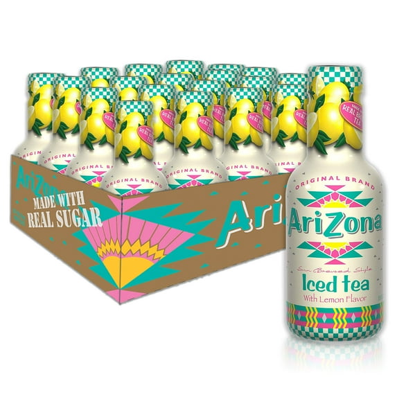 Refreshing Arizona Lemon Tea - 20 Pack of 16.9 Fl Oz Bottles - Quench ...
