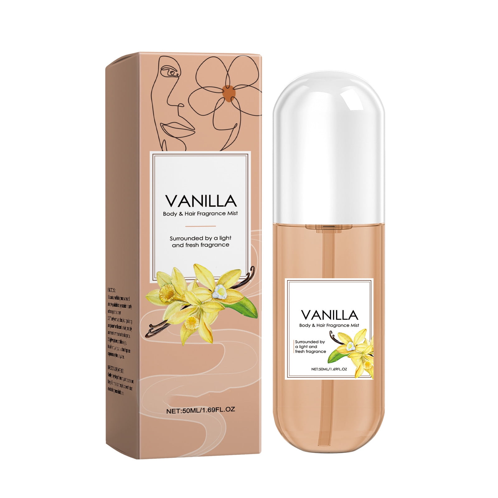 Refreshing Body Fragrant Spray, Vanillas Perfume Spray, Eau Toilette ...