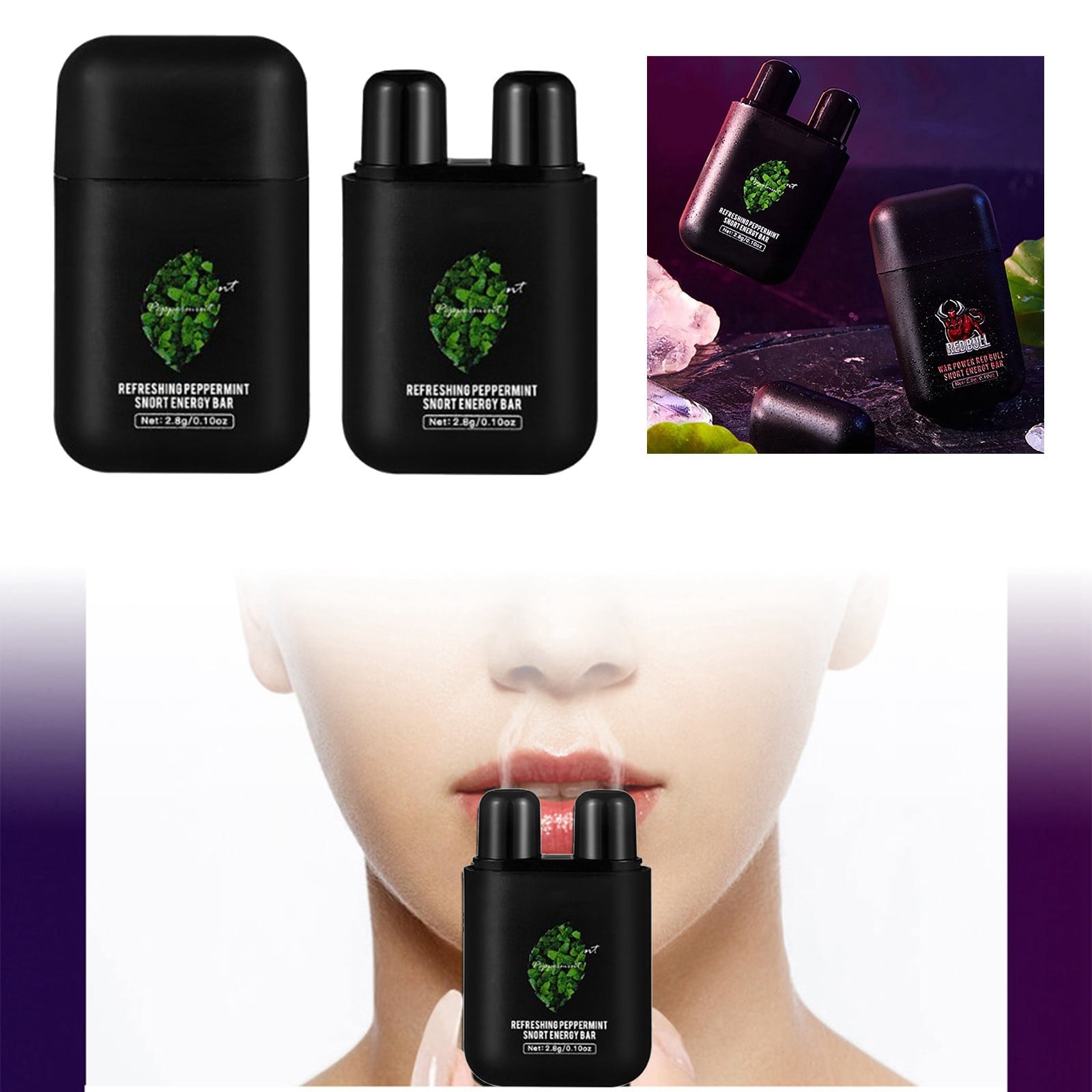 Refreshing Mint Nose Inhalation Energy Bar Refreshing Nose Stick Nasal ...