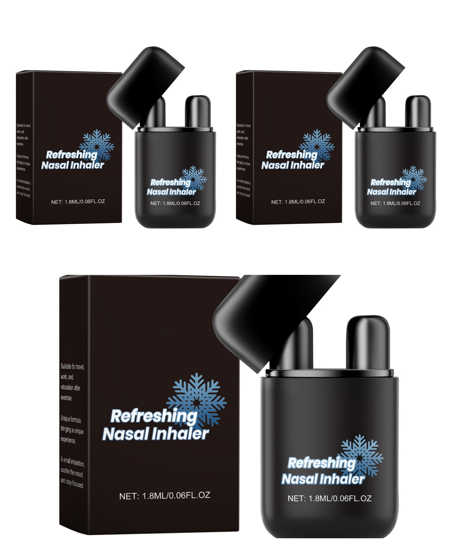 Refreshing Nasal Inhaler；Nasal Inhaler Stick；Herbal Soothing Nasal ...