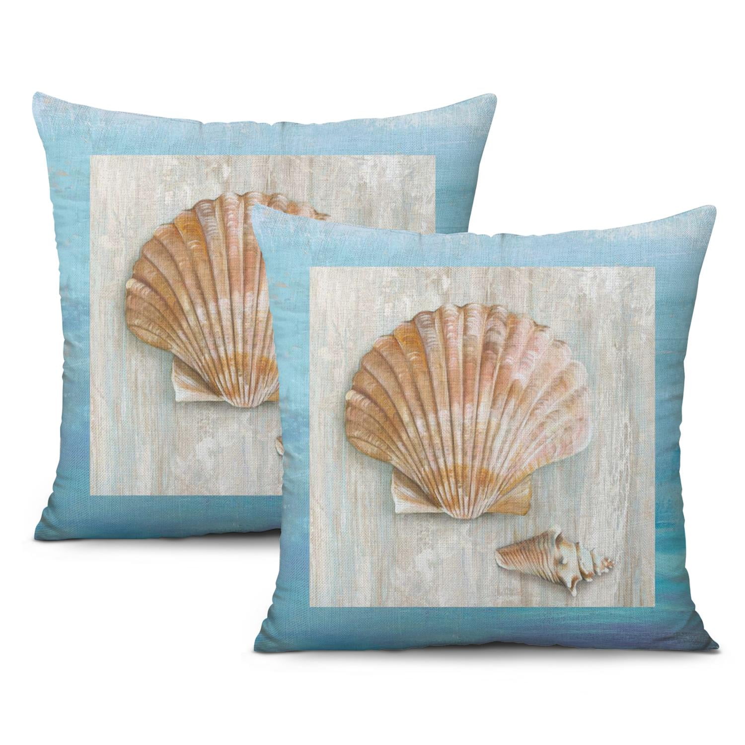 Refreshing Ocean-Themed Decor: Set of 2, Nautical Coastal 20x20 inch ...
