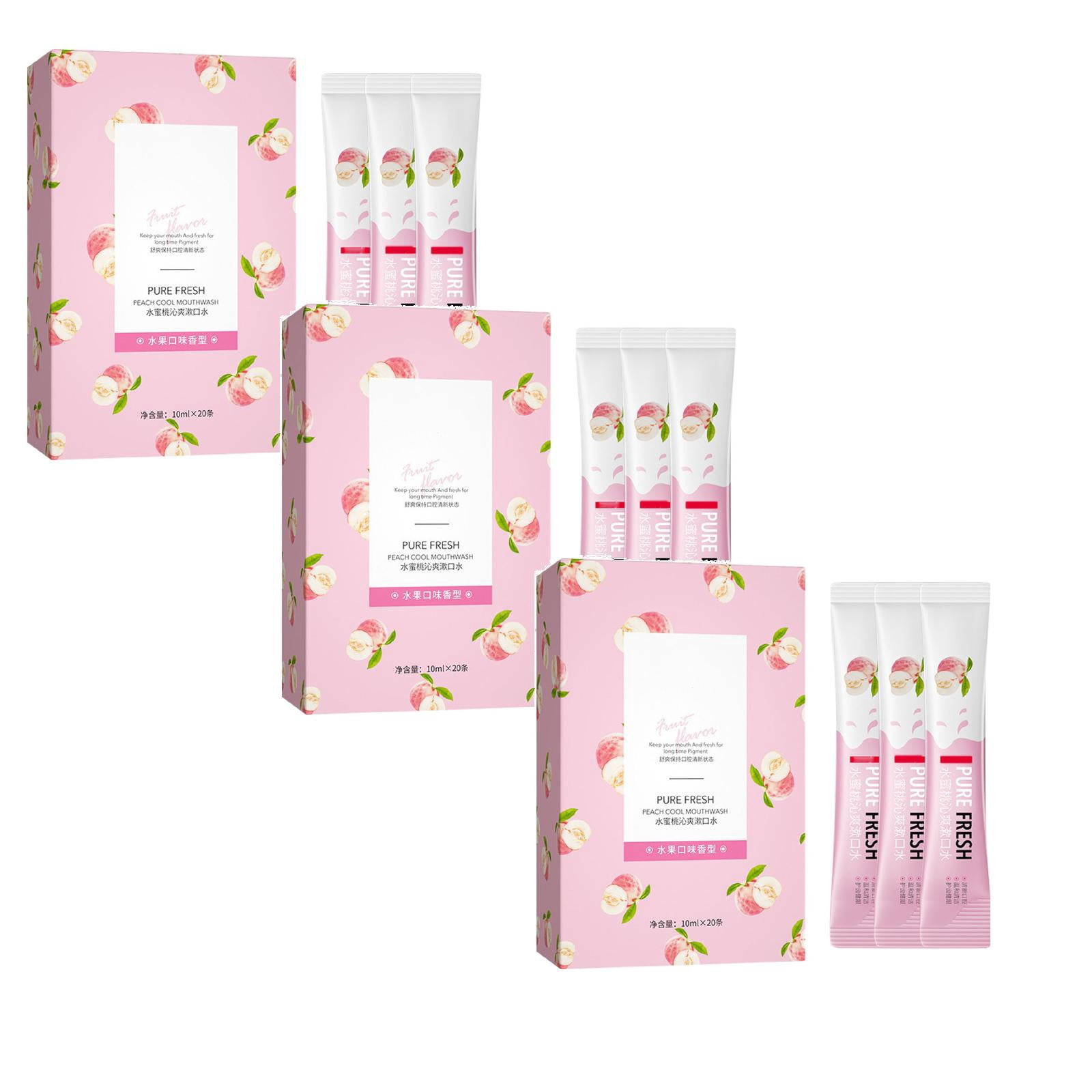 Refreshing Peach Breath Care Disposable Rinse For Gentle Teeth ...