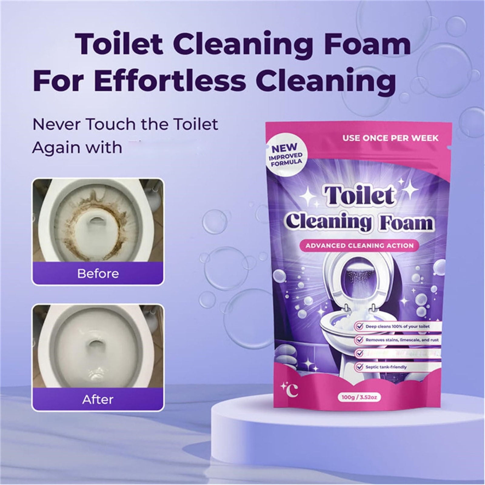 Refreshing Toilet Bowl Cleaner With Stain And Odor Removal Formula ...